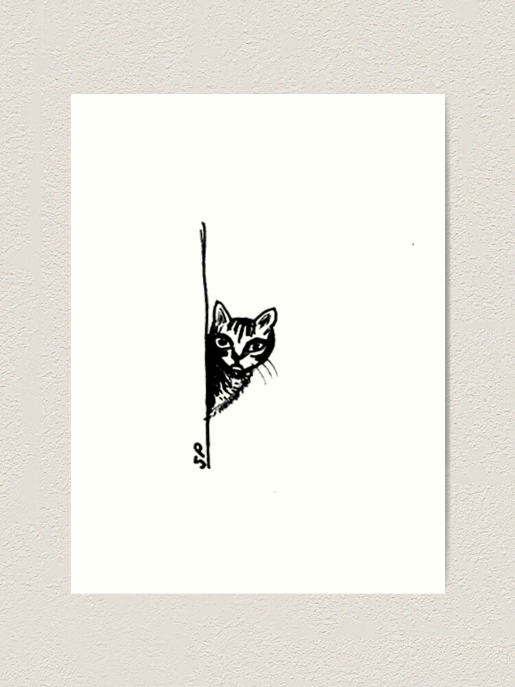 "Curious French Cat" Art Print for Sale by sophiapainted | Redbubble