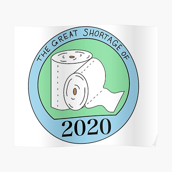"the great toilet paper shortage of 2020" Poster by Drayziken | Redbubble