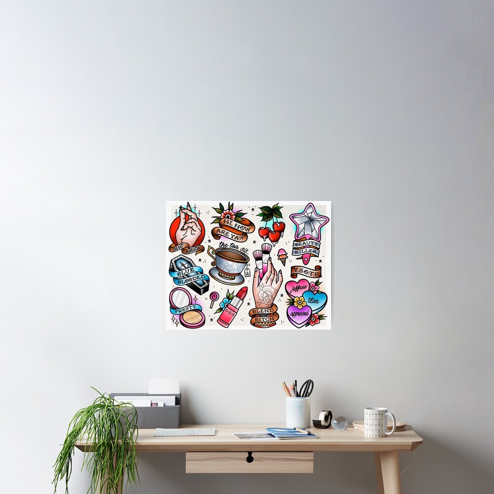 "Jeffree Star Tattoo Art" Sticker for Sale by Veganvibez | Redbubble