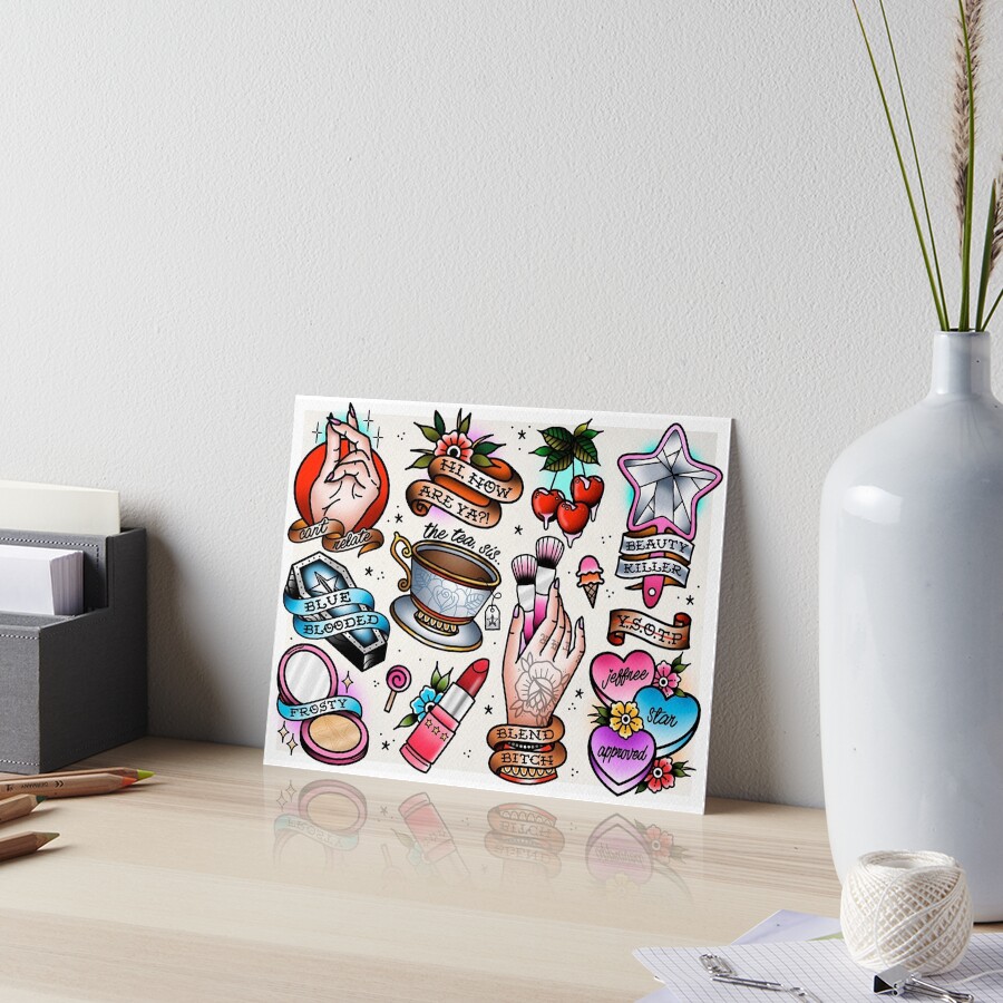 "Jeffree Star Tattoo Art" Sticker for Sale by Veganvibez | Redbubble