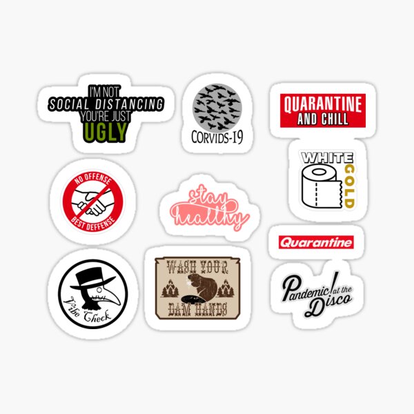 "Covid-19 Sticker Pack" Sticker for Sale by Padgett | Redbubble