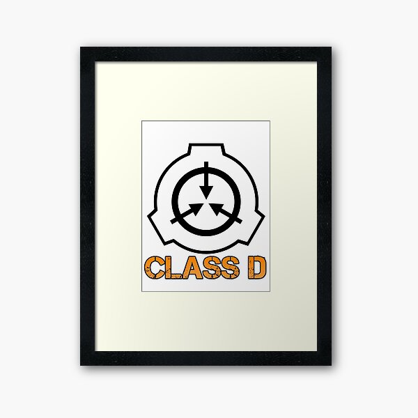"SCP foundation Class D" Framed Art Print for Sale by Jack O TV | Redbubble