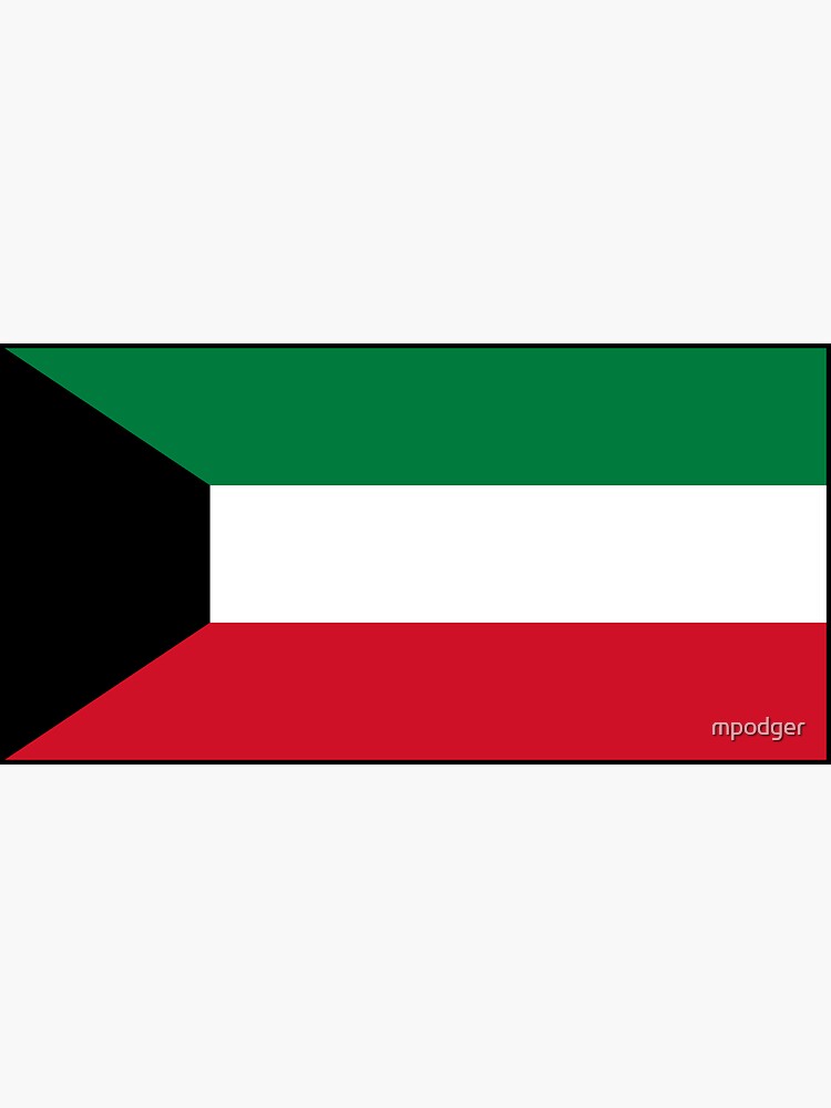 "Kuwait Flag Stickers, Gifts and other Products" Sticker by mpodger ...