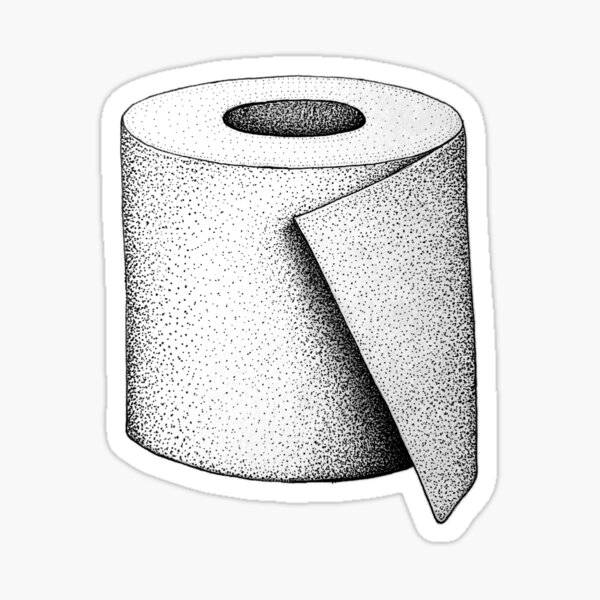 "TP- Stippling TP Roll" Sticker by ShawnBetz | Redbubble