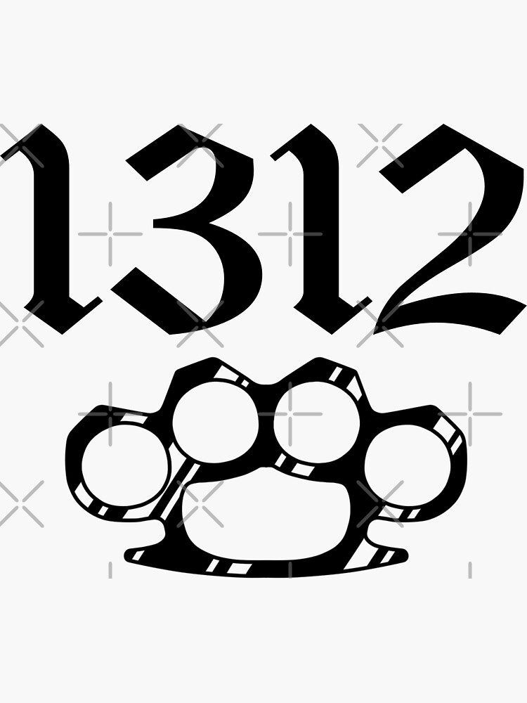 "1312 Schlagring" Sticker von Smurnov | Redbubble
