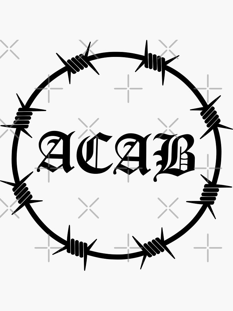 "ACAB Barbed Wire" Sticker for Sale by Smurnov | Redbubble