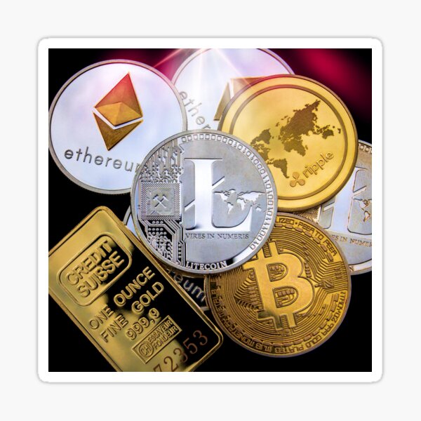 "Crypto currency" Sticker for Sale by Delicarte | Redbubble