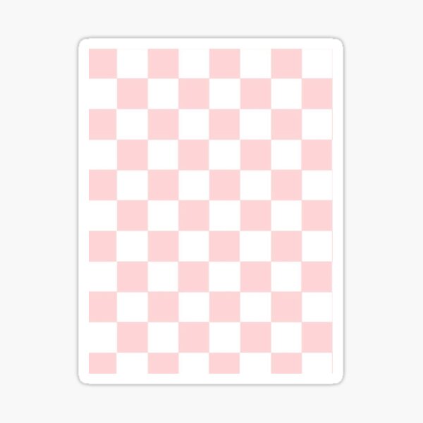 "Light Pink Checkered Aesthetic Design" Sticker for Sale by littlebloom ...