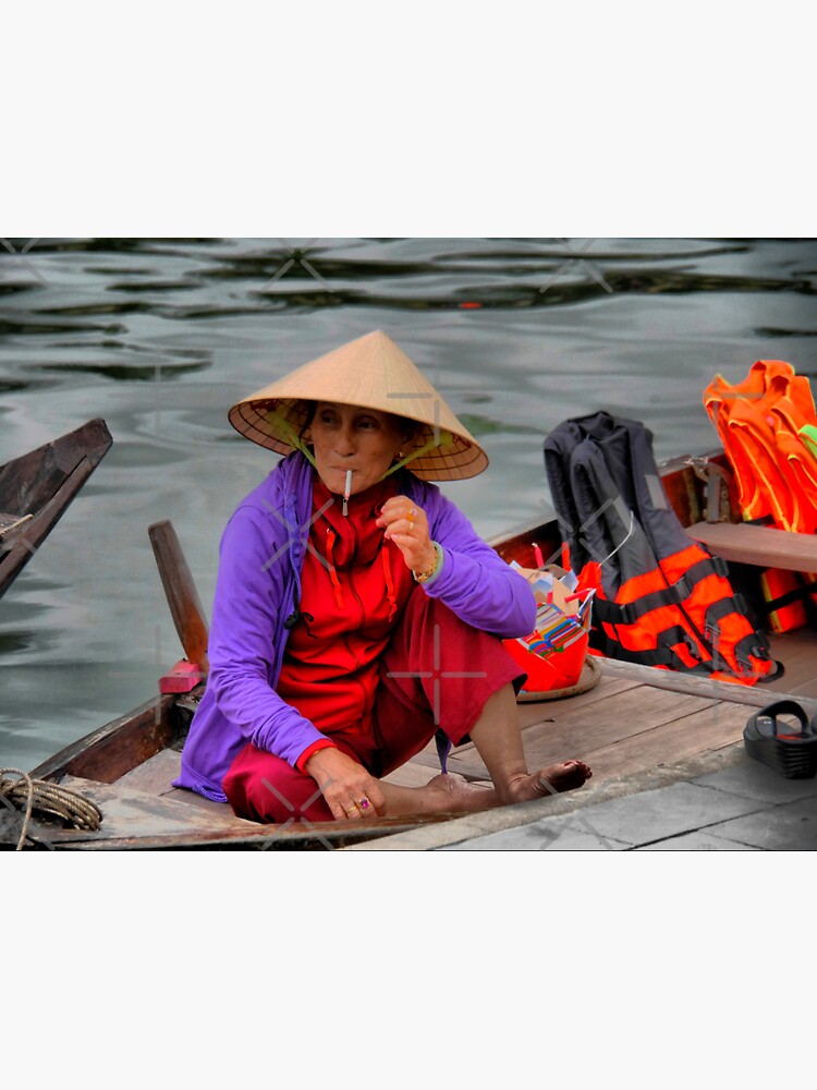 "Lady on the Thu Bon" Sticker for Sale by cullodenmist | Redbubble