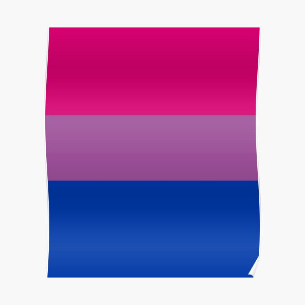 Bi Pride Large Flag Print Poster For Sale By Simplypride Redbubble