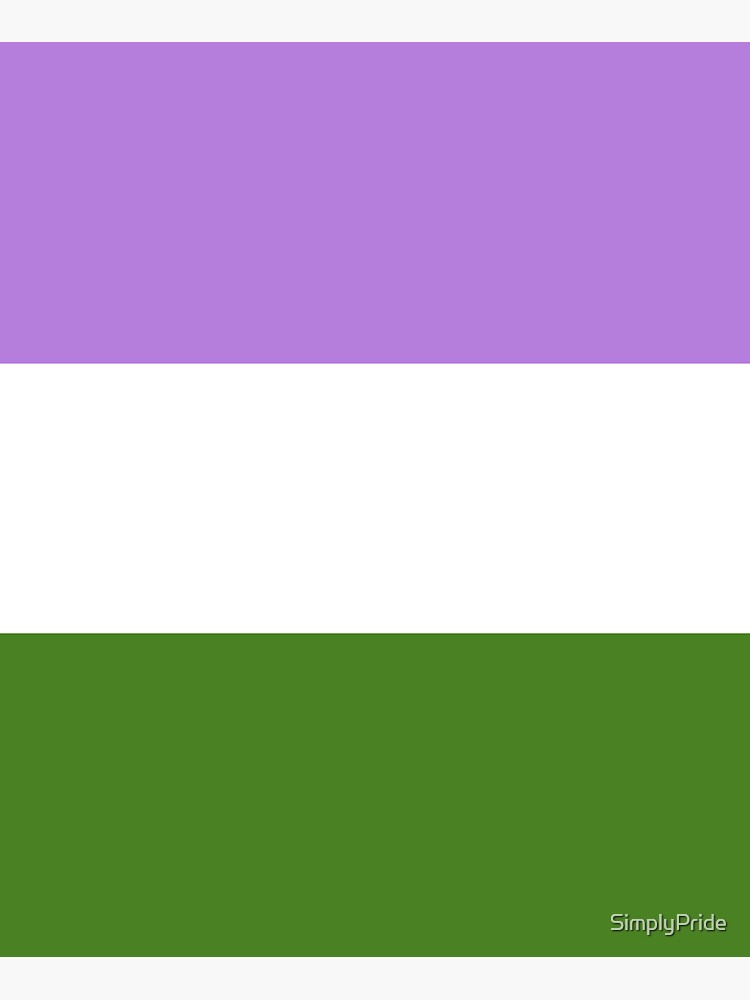 Genderqueer Pride Large Flag Print Sticker By Simplypride Redbubble