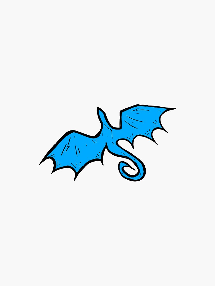 "Little Blue Dragon" Sticker by lilahtrash | Redbubble