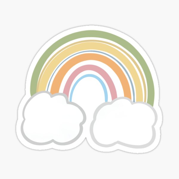 "Pastel Rainbow" Sticker for Sale by MK-Creations | Redbubble