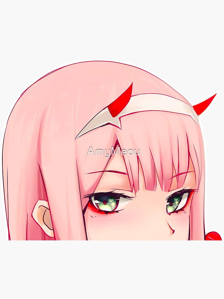 "ZERO TWO PEEK, darling in the franx" Sticker for Sale by AmyMeou ...