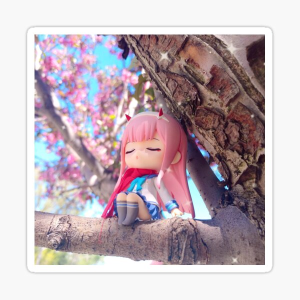 "Zero Two sleeping" Sticker by Sabi-Hime | Redbubble