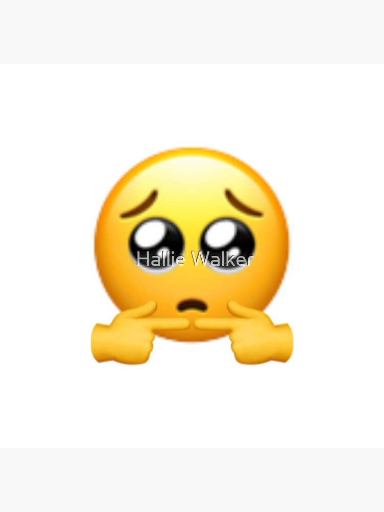 Lámina fotográfica «Pegatina Emoji tímido» de HWinchester | Redbubble