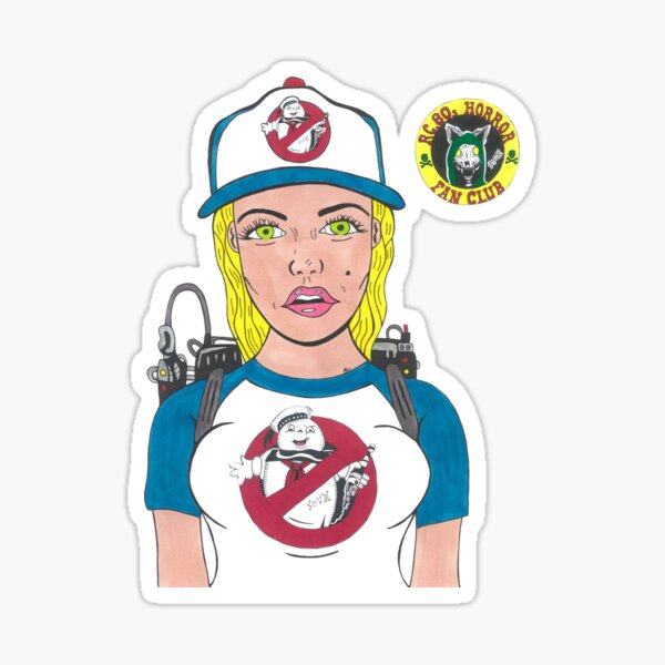 RC 80s horror fan club , Samantha white" Sticker for Sale by BCBurnings ...