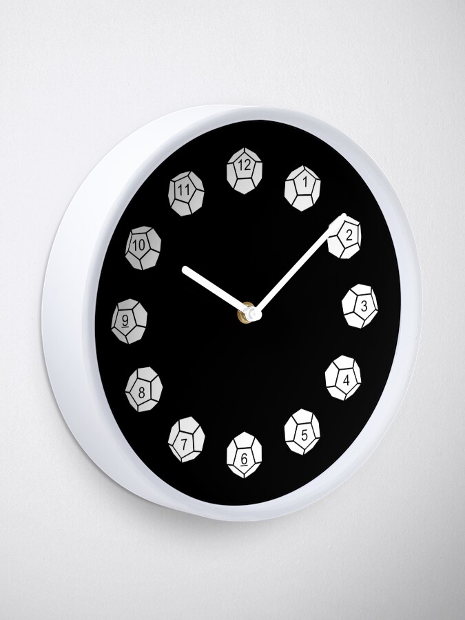 "d12 Clock - 04" Clock for Sale by CCCDesign | Redbubble