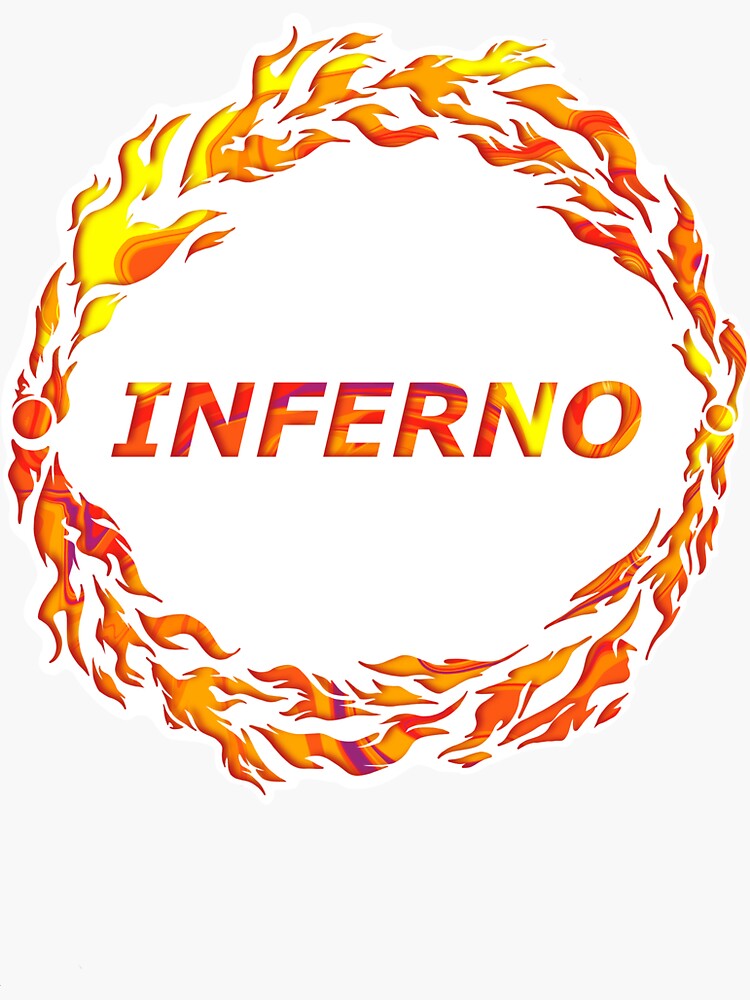 "Inferno" Sticker for Sale by KDRgraphics | Redbubble