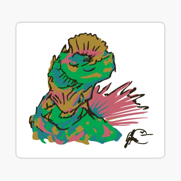 "Fantasy Water Lizard" Sticker for Sale by Silvabourn | Redbubble