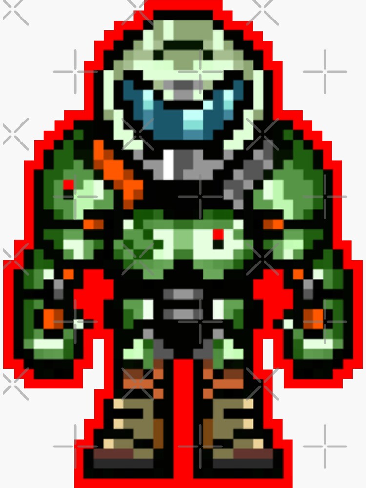 "Doom guy " Sticker by Tylernotcreator | Redbubble