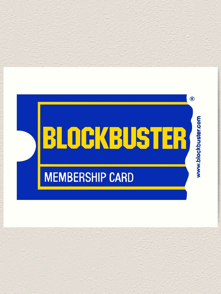 "Blockbuster Membership Card" Art Print for Sale by ajuly | Redbubble