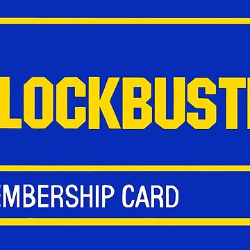 "Blockbuster Membership Card" Sticker for Sale by ajuly | Redbubble