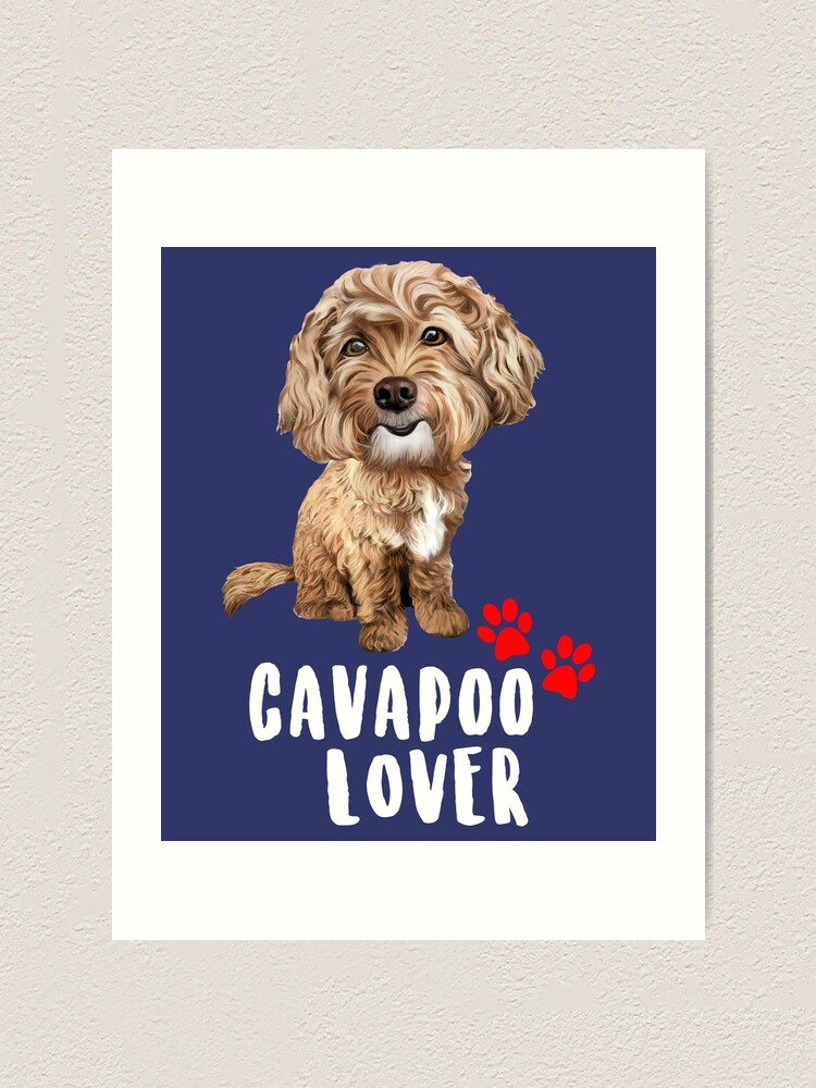 "Cavapoo Lover with Paws" Art Print for Sale by ligesgood | Redbubble