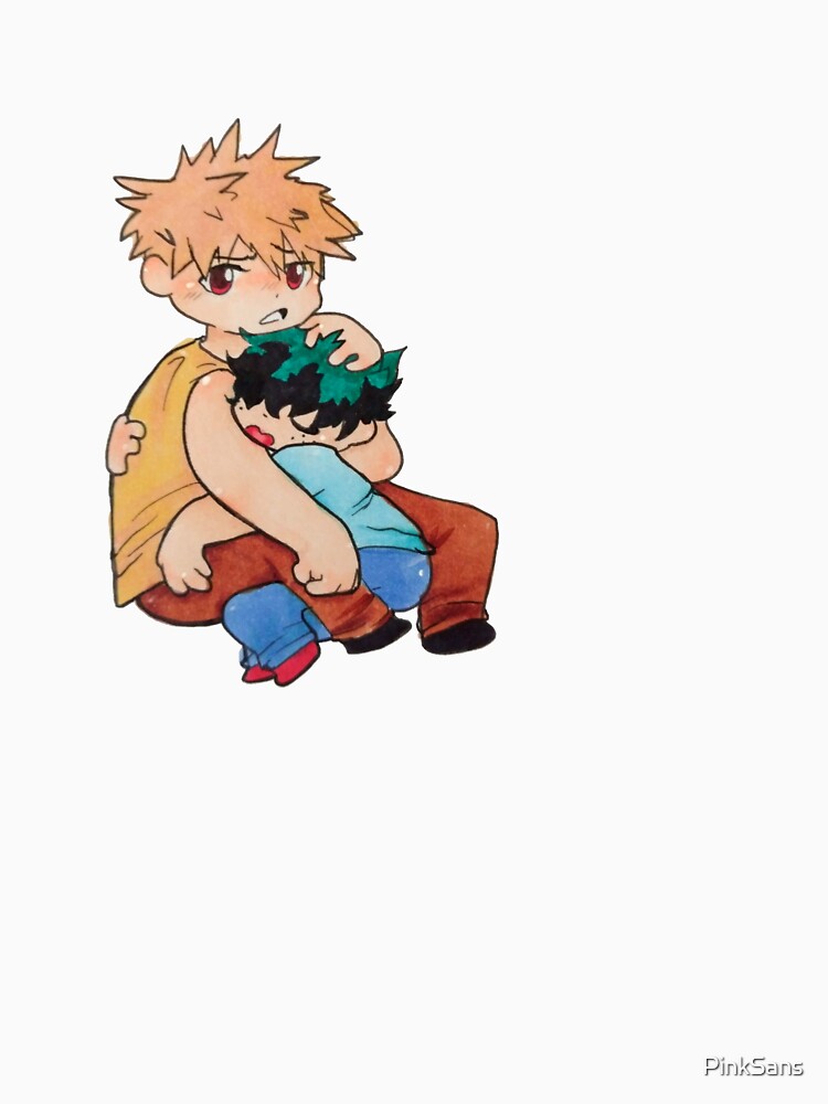"BakuDeku Sitting and Hugging" T-shirt for Sale by PinkSans | Redbubble ...