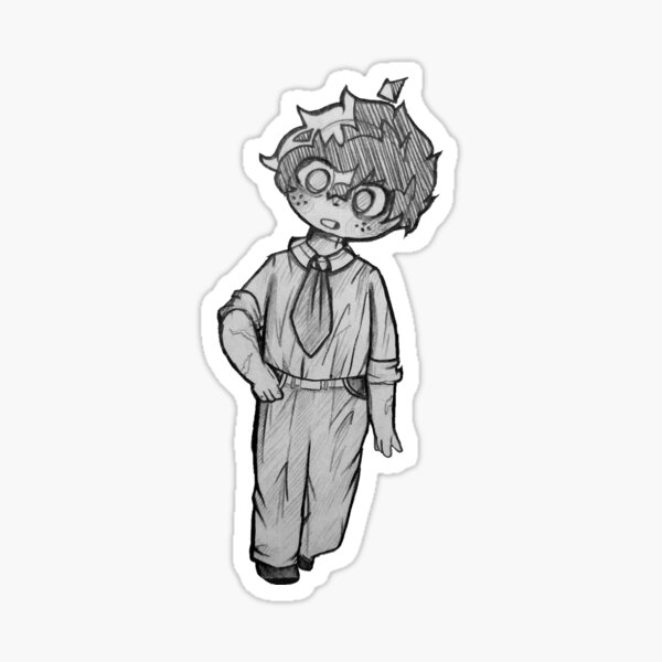 "Greyscale Villain Deku" Sticker for Sale by PinkSans | Redbubble