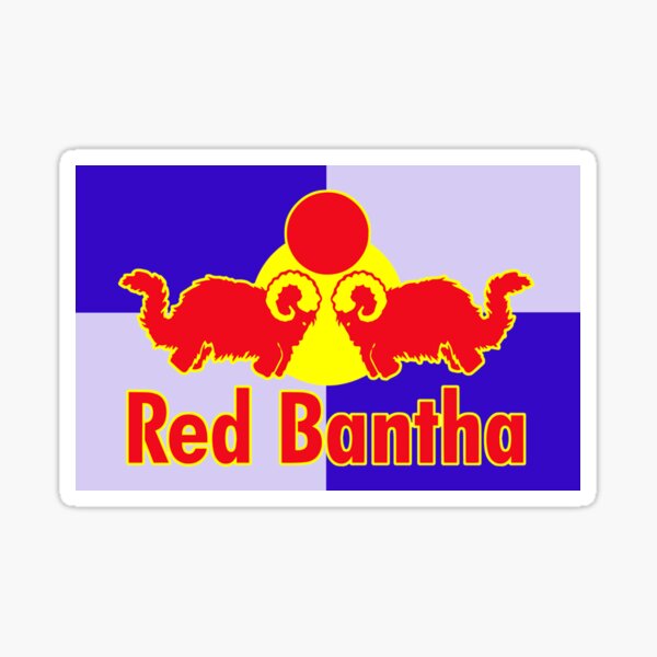 "Red Bantha " Sticker for Sale by Daniel Johnston | Redbubble