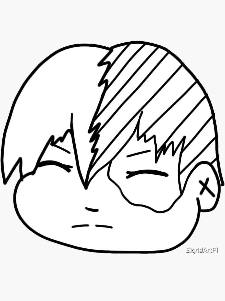 "Chibi Todoroki" Sticker by SigridArtFI | Redbubble