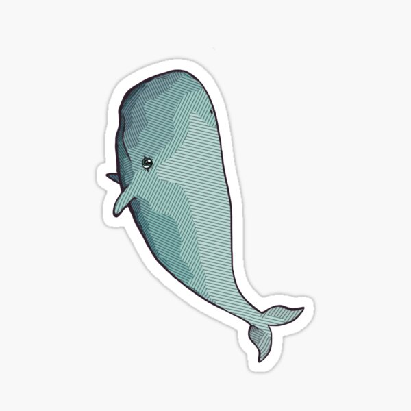 "Whale, geometric style, green color style" Sticker for Sale by ...