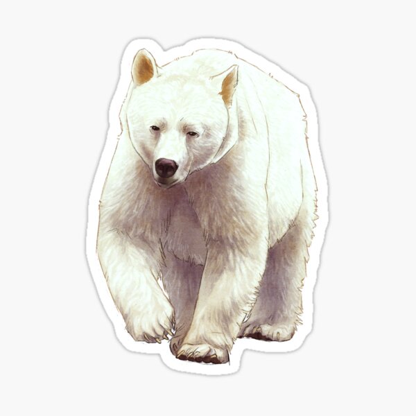 "Spirit Bear" Sticker for Sale by Atarial | Redbubble