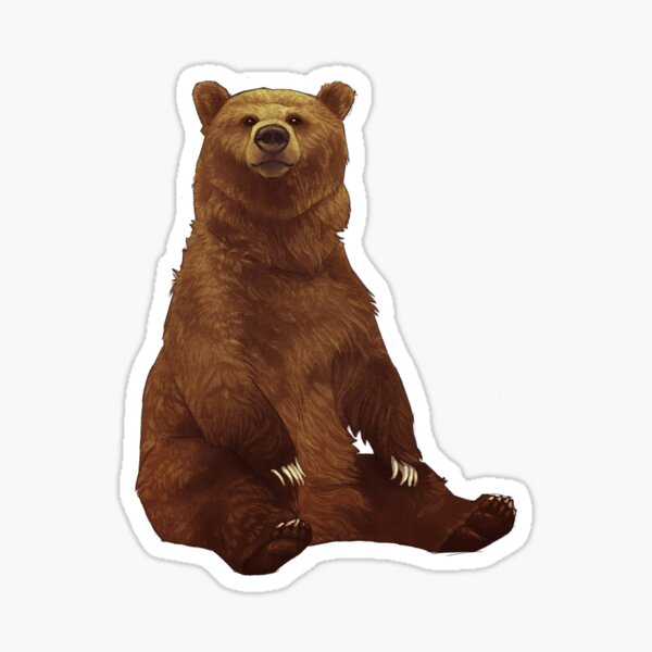 "Brown Bear" Sticker by Atarial | Redbubble