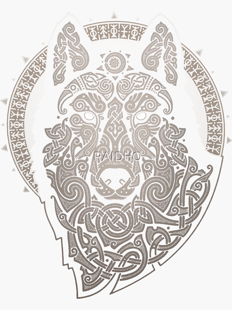 "NORTHERN WOLF" Sticker for Sale by RAIDHO | Redbubble