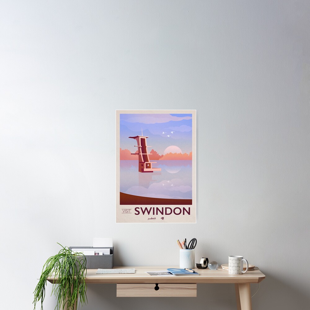 "Visit Swindon - Travel Poster - Coate Water" Poster for Sale by ...