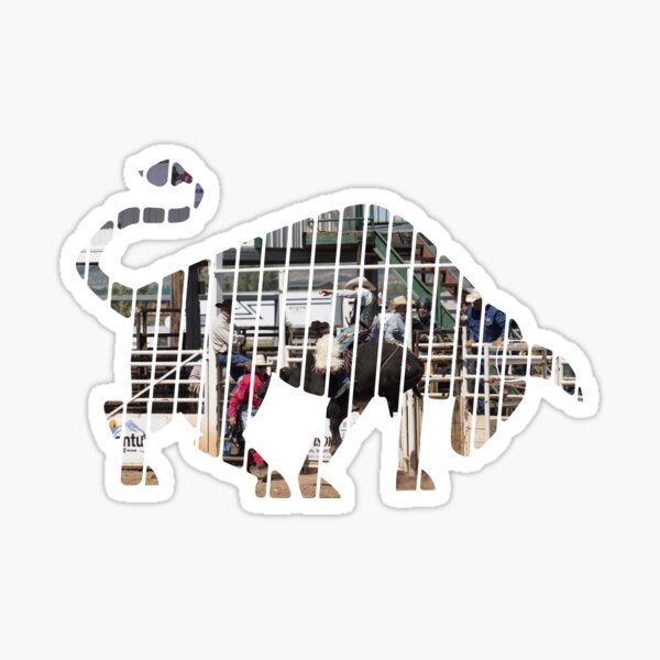 "Rodeo Bull" Sticker for Sale by DubluDe | Redbubble