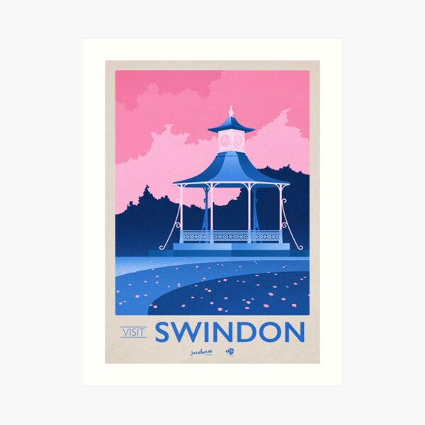 "Visit Swindon - Travel Poster - Old Town Gardens" Art Print for Sale ...