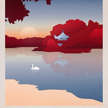 "Visit Swindon - Travel Poster - Peatmoor Lake" Poster for Sale by ...