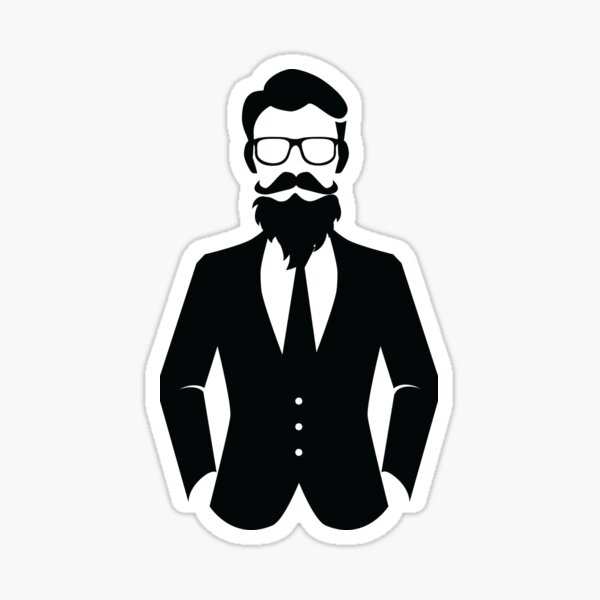 "beard" Sticker for Sale by marijanadesigns | Redbubble