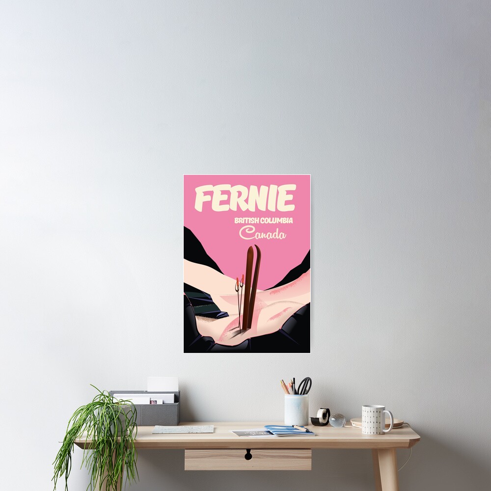 "Fernie British Columbia Ski poster" Poster by vectorwebstore | Redbubble