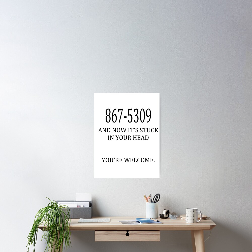 "8675309 Jenny's Number " Poster for Sale by BuyMyTees | Redbubble