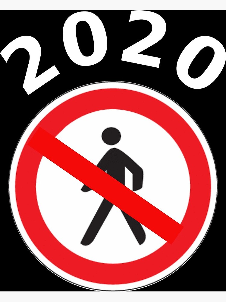 Lámina fotográfica «Señal de tráfico del toque de queda 2020 ...