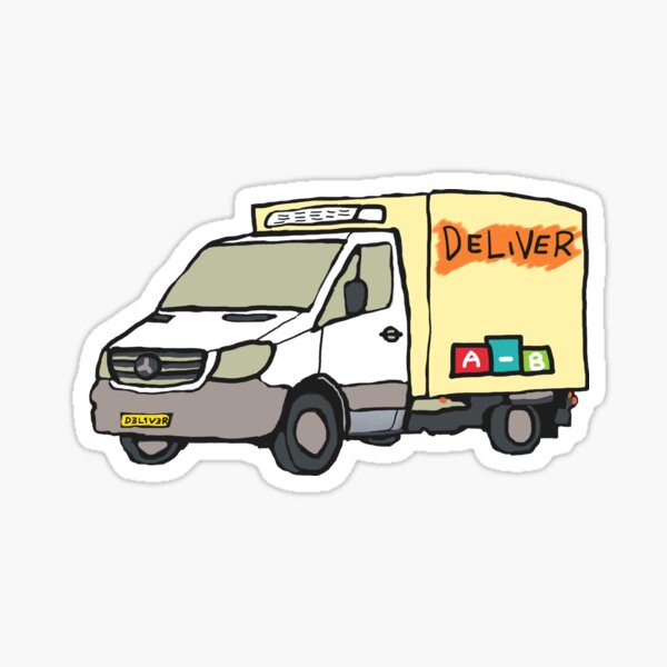 "Delivery Van" Sticker by Mark-Ewbie | Redbubble