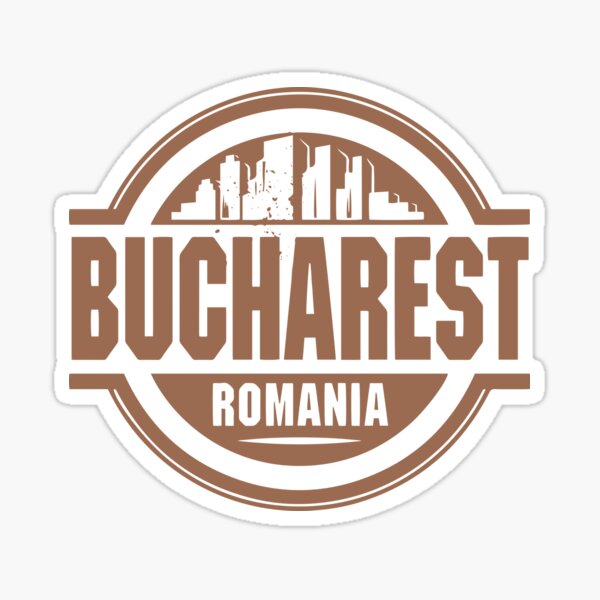 "Bucharest, Romania" Sticker by studio838 | Redbubble