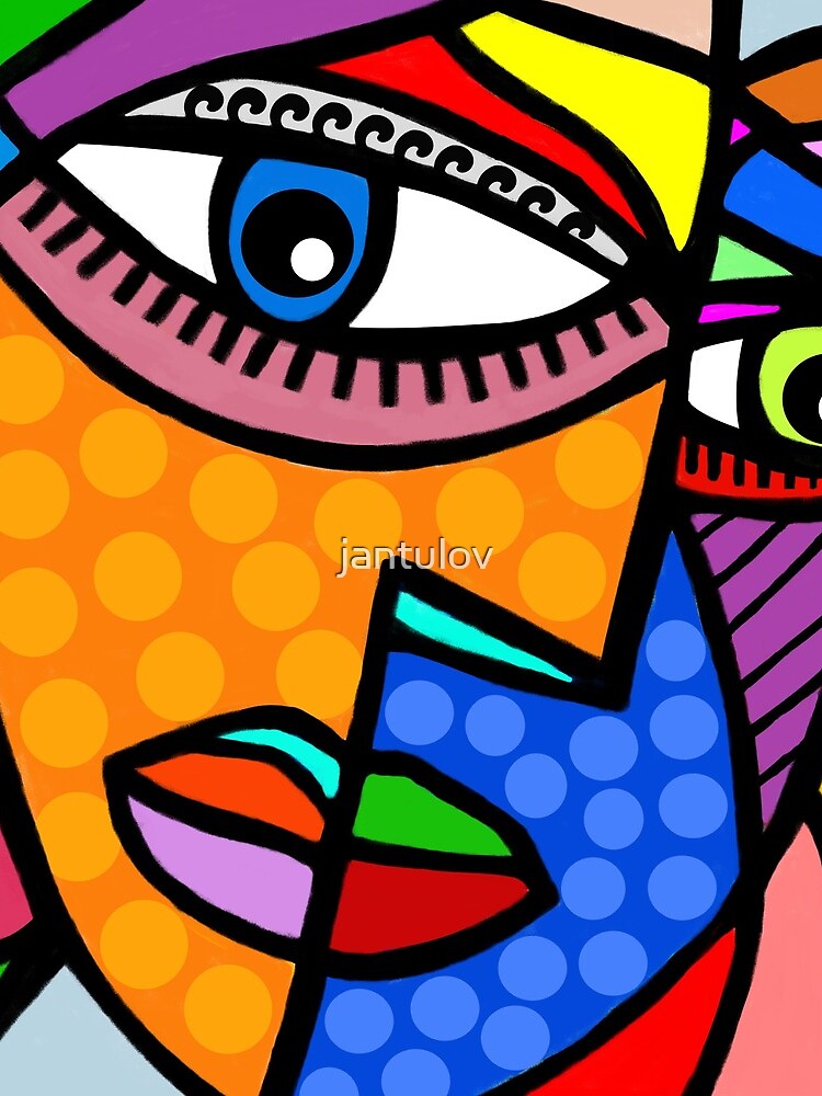 "Funky Abstract Style Art Face with Dots and Stripes" Mini Skirt for ...