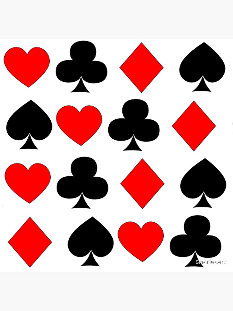 "LARGE CARD SUITES PATTERN" Sticker for Sale by sharlesart | Redbubble