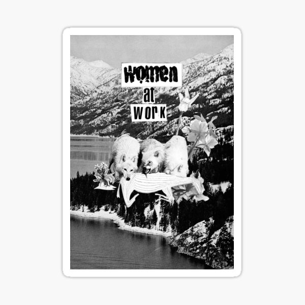 "WOMEN AT WORK" Sticker for Sale by MaiaW | Redbubble