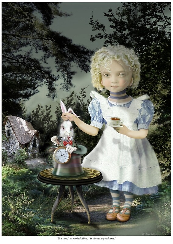 "Alice Tea Time" by Russel Ball | Redbubble